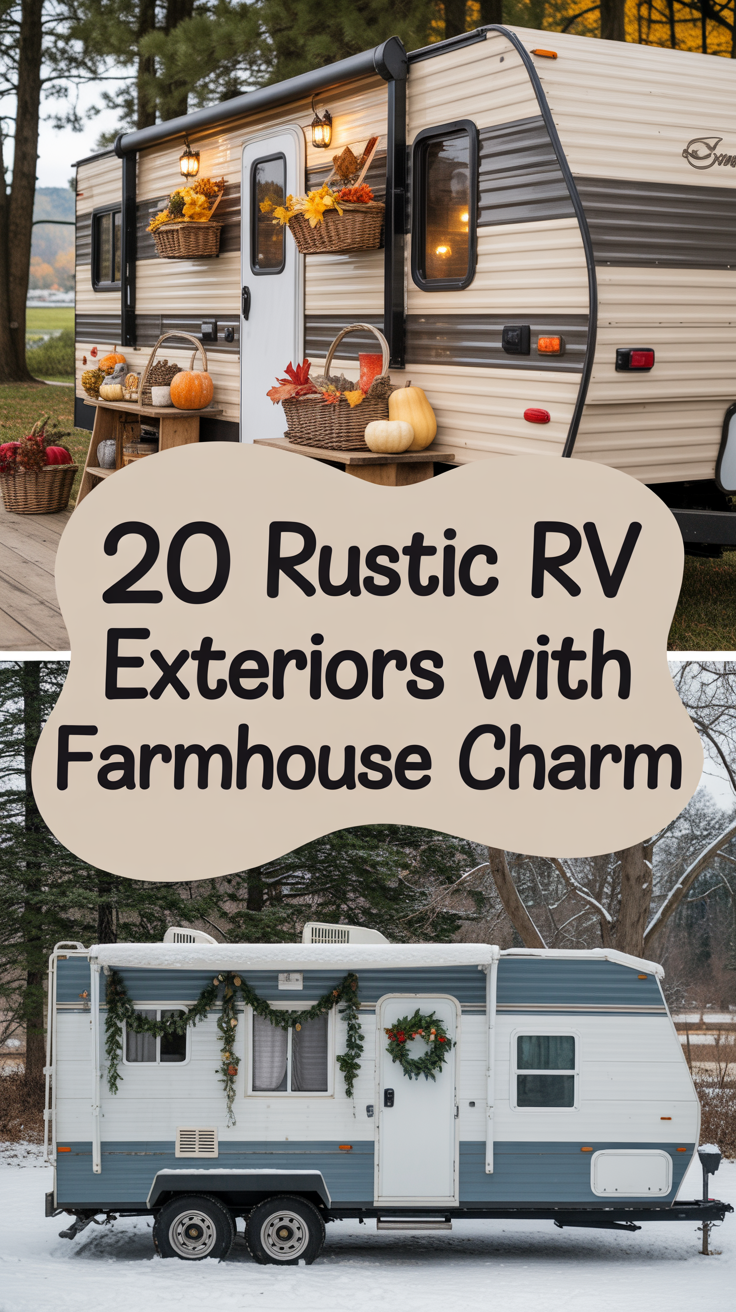 20 Rustic Farmhouse RV Exterior Styled for Every Seasons - CarAudience