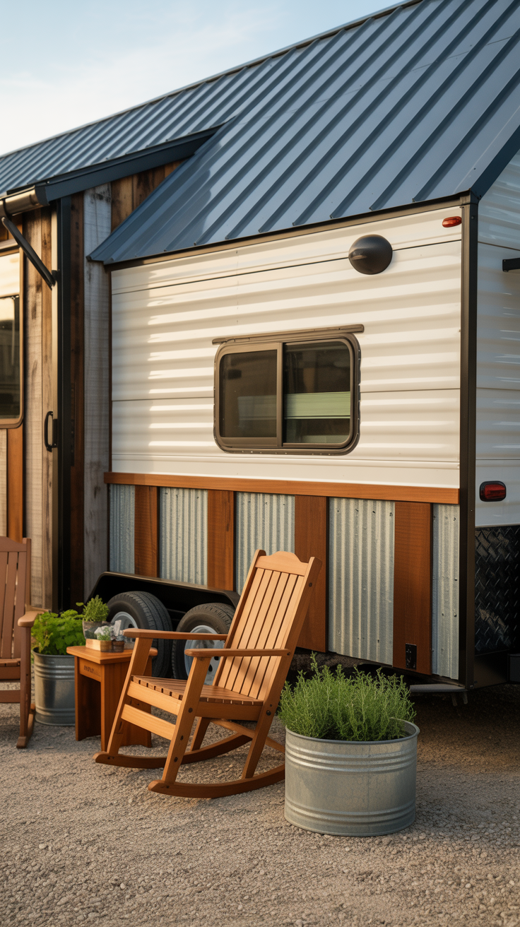 20 Rustic Farmhouse RV Exterior Styled for Every Seasons - CarAudience