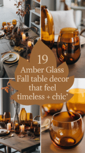 19 Amber Glass Fall Decor Ideas That Glow in Golden Light - CarAudience