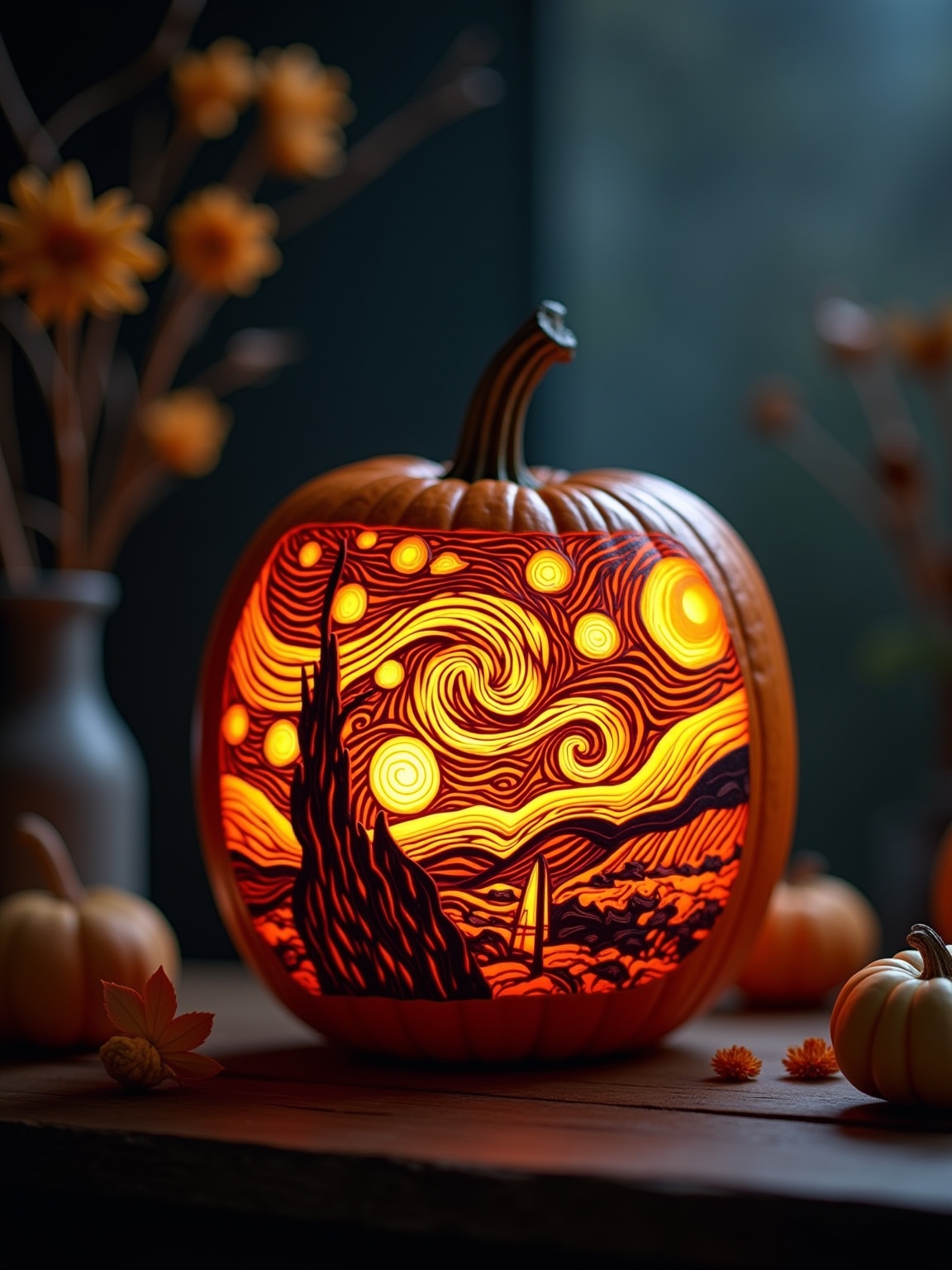22 DIY Starry Night Pumpkin Carving Patterns You'll Love