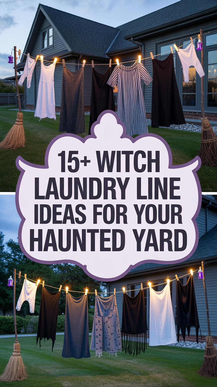 15+ Witch Laundry Line: Funny Halloween Yard Decor - CarAudience