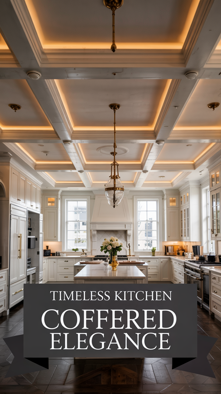 17 Luxury Kitchen Ceilings With Coffered or Metallic Finishes - CarAudience